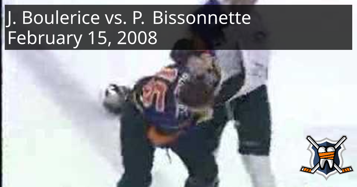Jesse Boulerice vs. Paul Bissonnette, February 15, 2008 - Lehigh Valley ...