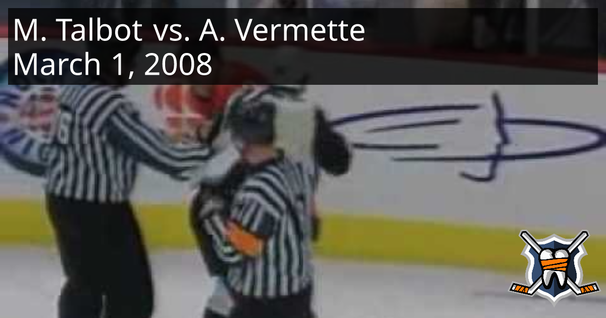 Max Talbot vs. Antoine Vermette, March 1, 2008 - Pittsburgh Penguins vs ...