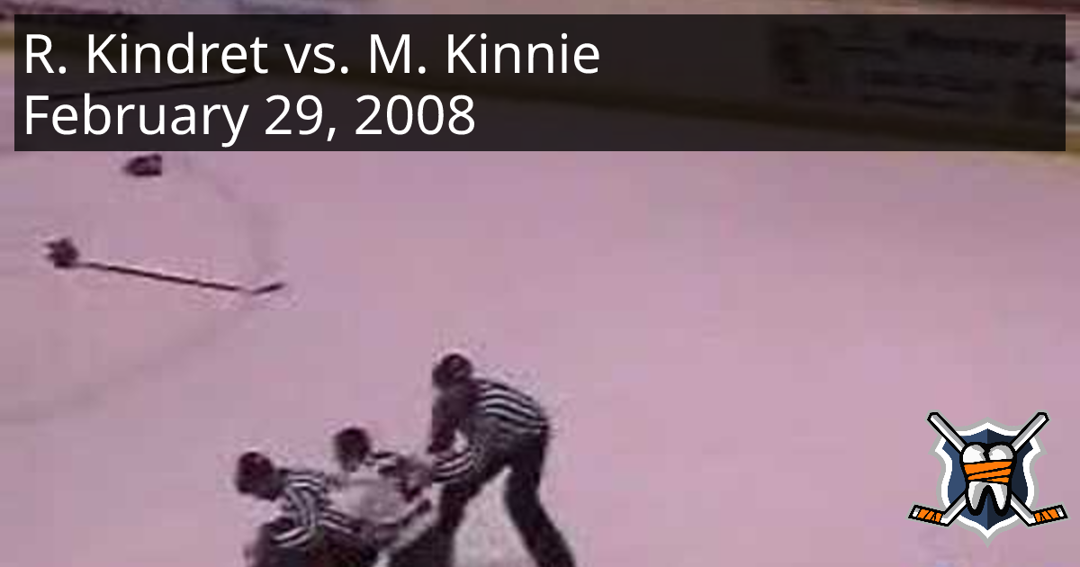 Ryan Kindret vs. Mike Kinnie, February 29, 2008 - Kalamazoo Wings vs ...