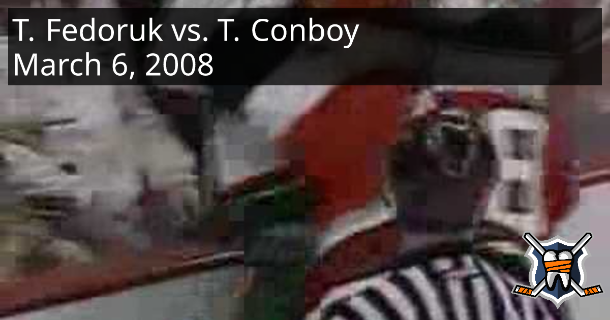 Todd Fedoruk vs. Tim Conboy, March 6, 2008 - Minnesota Wild vs ...