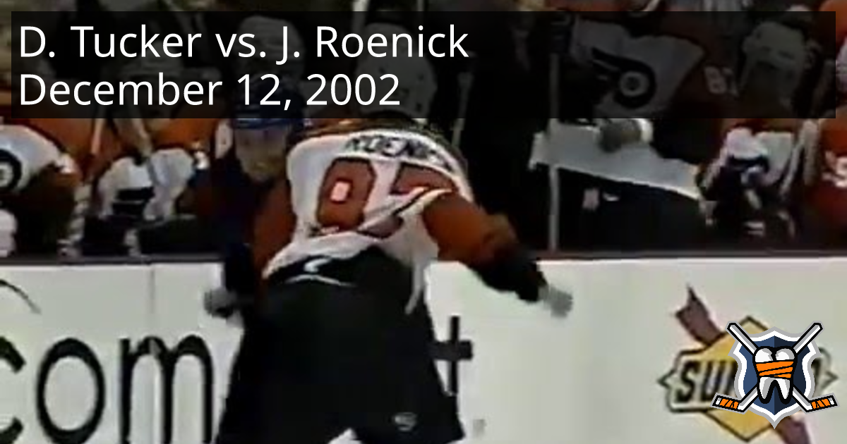 Darcy Tucker vs. Jeremy Roenick, December 12, 2002 - Toronto Maple ...