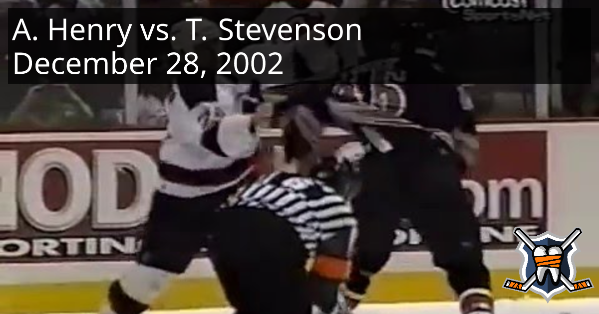 Alex Henry vs. Turner Stevenson, December 28, 2002 - Washington ...