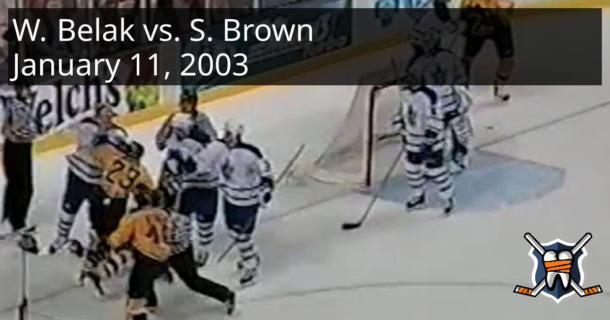 Wade Belak vs. Sean Brown, January 11, 2003 - Toronto Maple Leafs vs ...