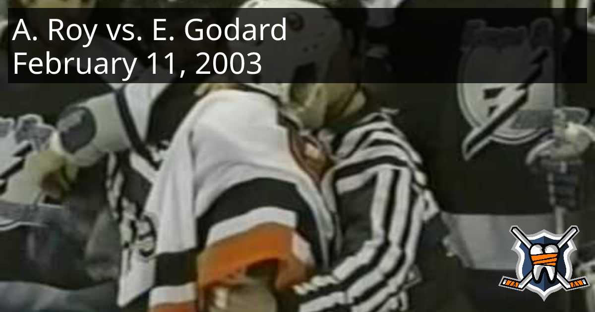 Andre Roy vs. Eric Godard, February 11, 2003 - Tampa Bay Lightning vs ...