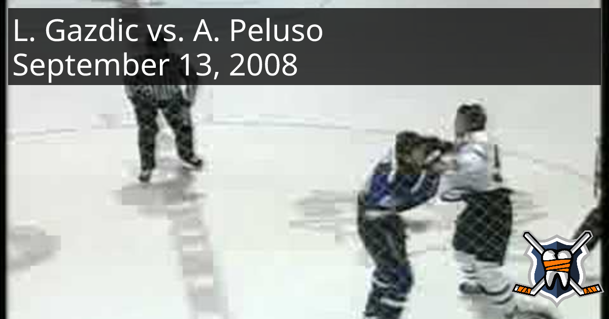 Luke Gazdic vs. Anthony Peluso, September 13, 2008 - Dallas Stars vs ...