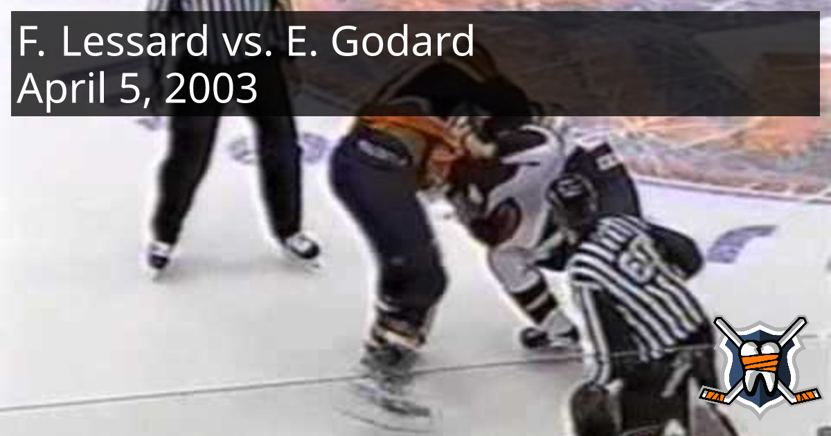 Francis Lessard vs. Eric Godard, April 5, 2003 - Atlanta Thrashers vs ...