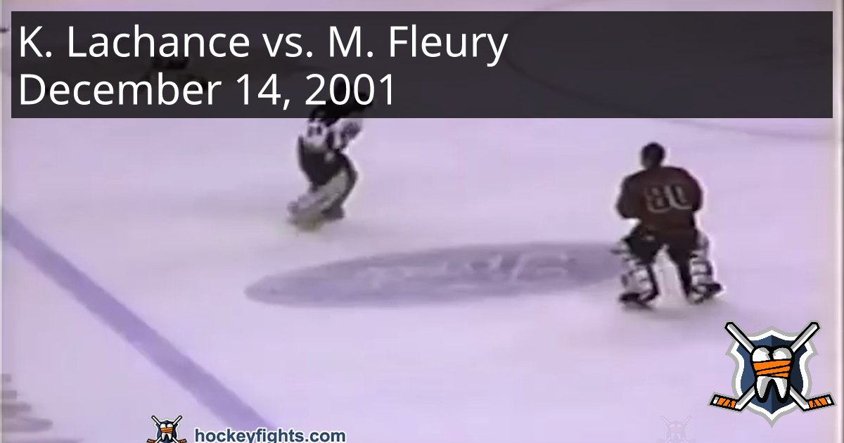 Kevin Lachance vs. Marc-Andre Fleury, December 14, 2001 - Québec ...