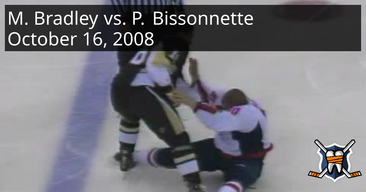 Matt Bradley vs. Paul Bissonnette, October 16, 2008 - Washington ...