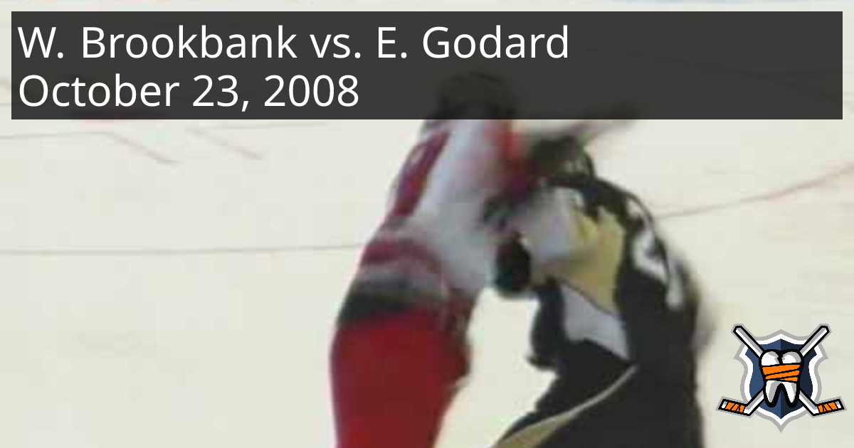 Wade Brookbank vs. Eric Godard, October 23, 2008 - Carolina Hurricanes ...
