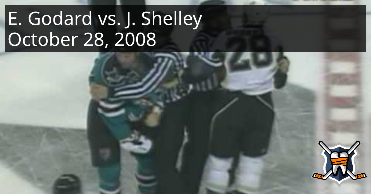 Eric Godard vs. Jody Shelley, October 28, 2008 - Pittsburgh Penguins vs ...