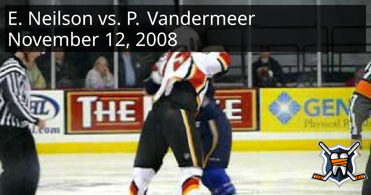 Eric Neilson vs. Pete Vandermeer, November 12, 2008 - Peoria Rivermen ...