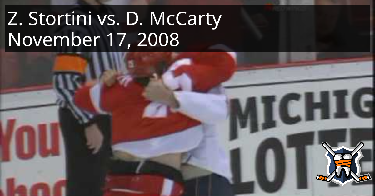 Zack Stortini vs. Darren McCarty, November 17, 2008 - Edmonton Oilers ...