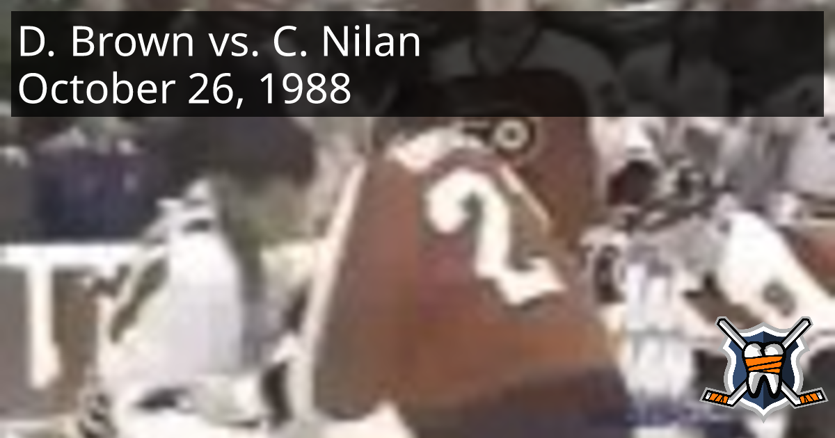 Dave Brown vs. Chris Nilan, October 26, 1988 - Philadelphia Flyers vs ...