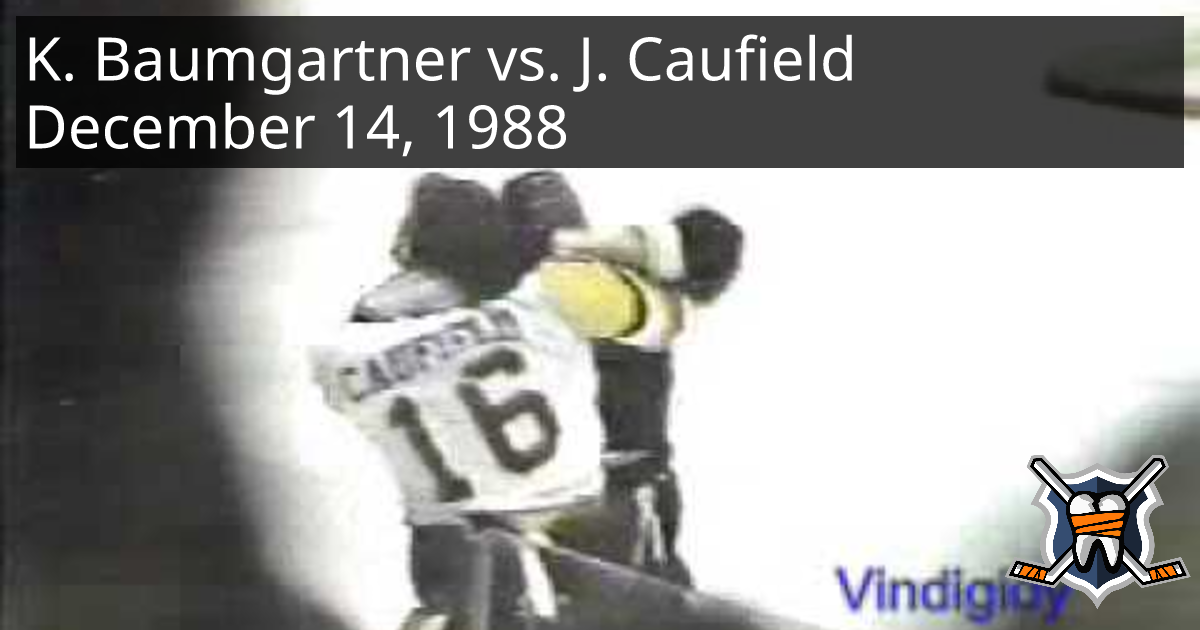 Ken Baumgartner vs. Jay Caufield, December 14, 1988 - Los Angeles Kings ...