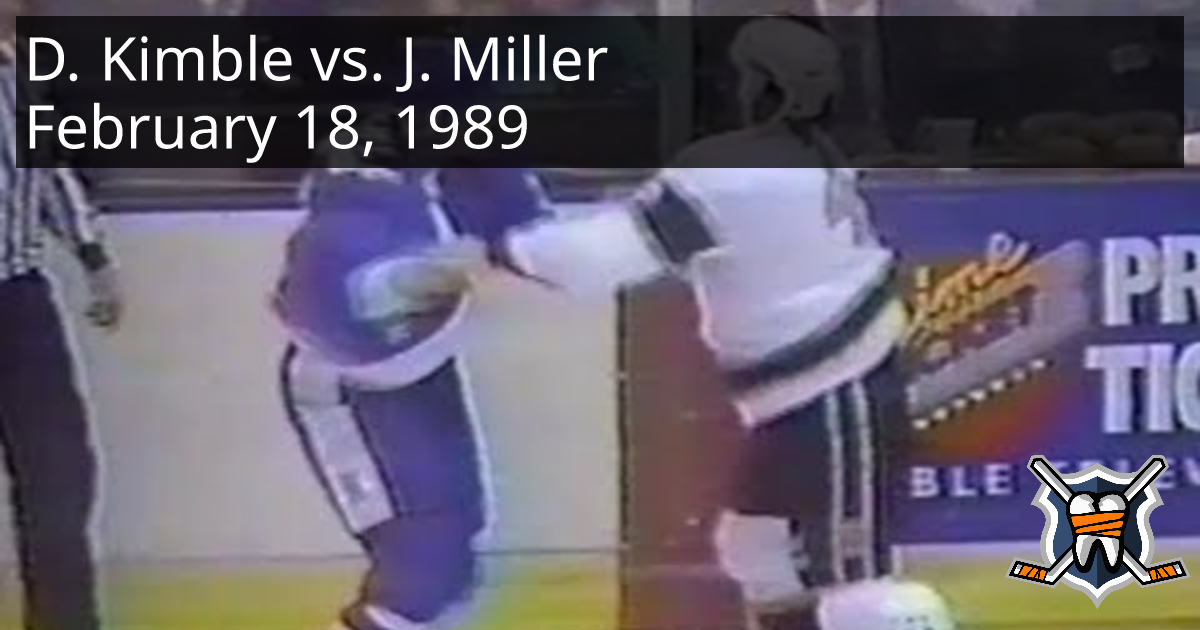 Darin Kimble vs. Jay Miller, February 18, 1989 - Quebec Nordiques vs ...