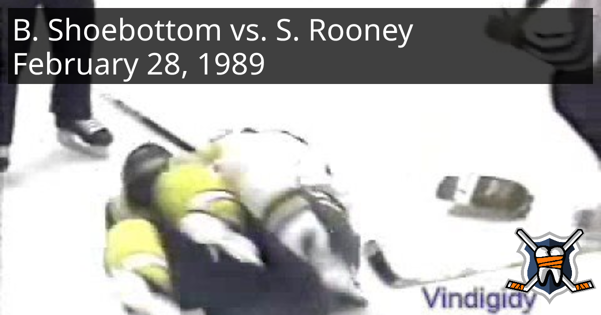 Bruce Shoebottom vs. Steve Rooney, February 28, 1989 - Boston Bruins vs ...