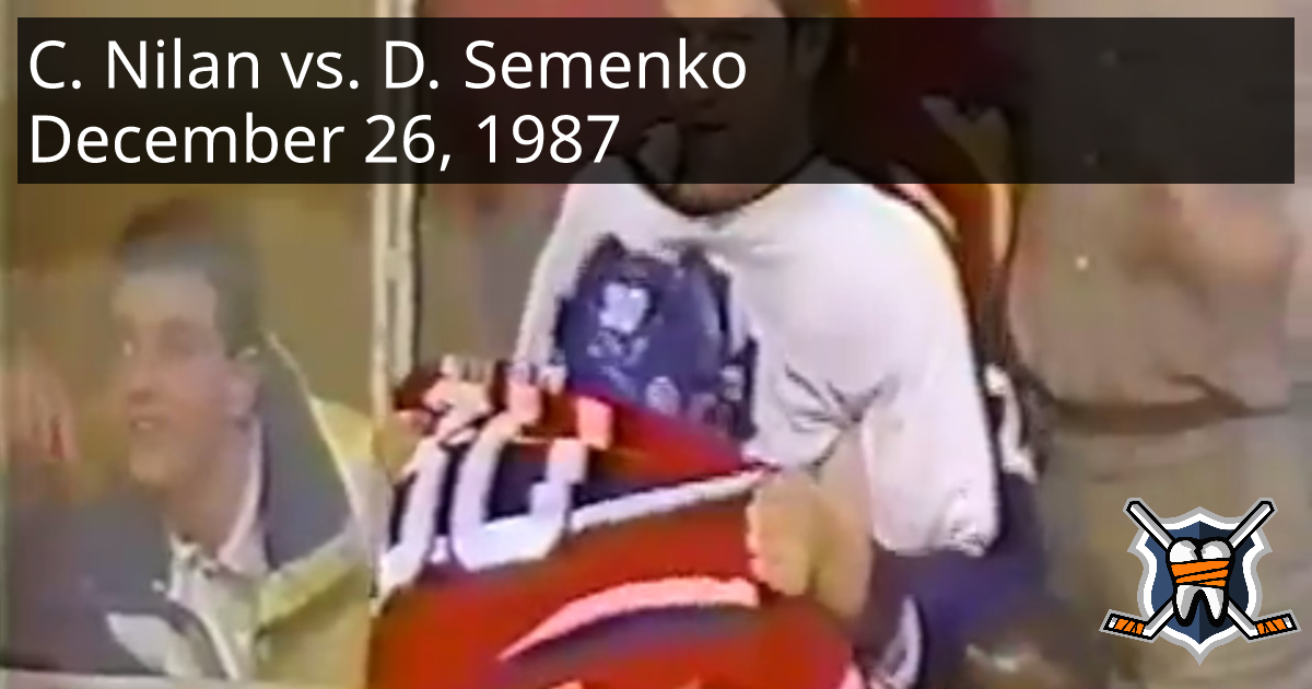 Chris Nilan vs. Dave Semenko, December 26, 1987 - Montreal Canadiens vs ...