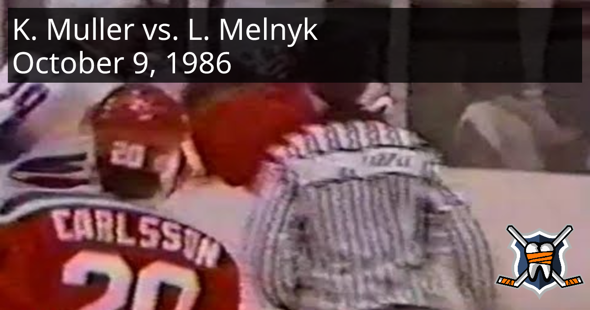 Kirk Muller vs. Larry Melnyk, October 9, 1986 - New Jersey Devils vs ...