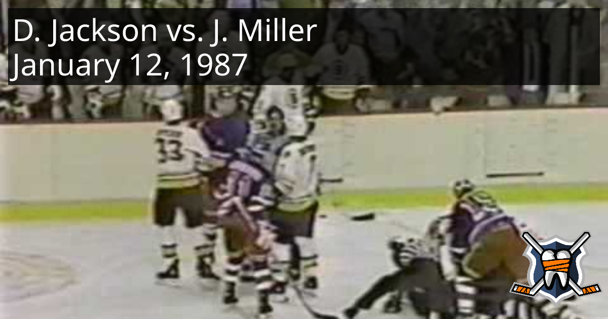 Don Jackson vs. Jay Miller, January 12, 1987 - New York Rangers vs ...