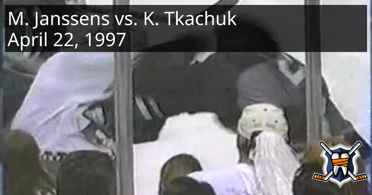 Mark Janssens Vs Keith Tkachuk April 22 1997 Anaheim Ducks Vs
