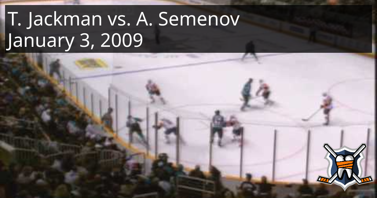 Tim Jackman vs. Alexei Semenov, January 3, 2009 - New York Islanders vs ...