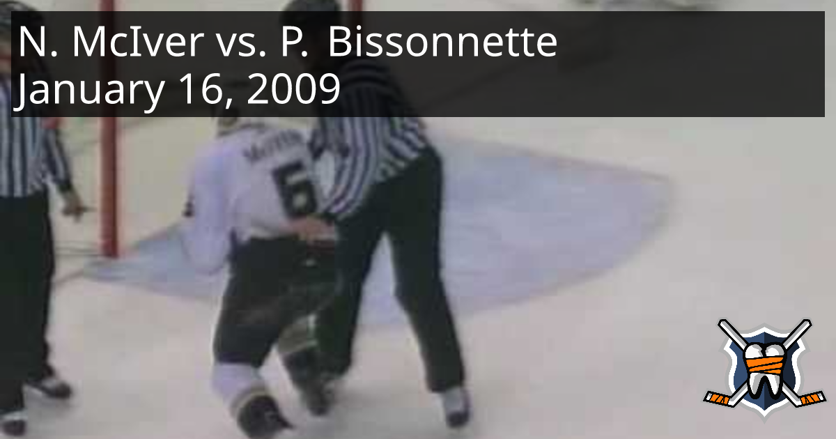 Nathan McIver vs. Paul Bissonnette, January 16, 2009 - Anaheim Ducks vs ...