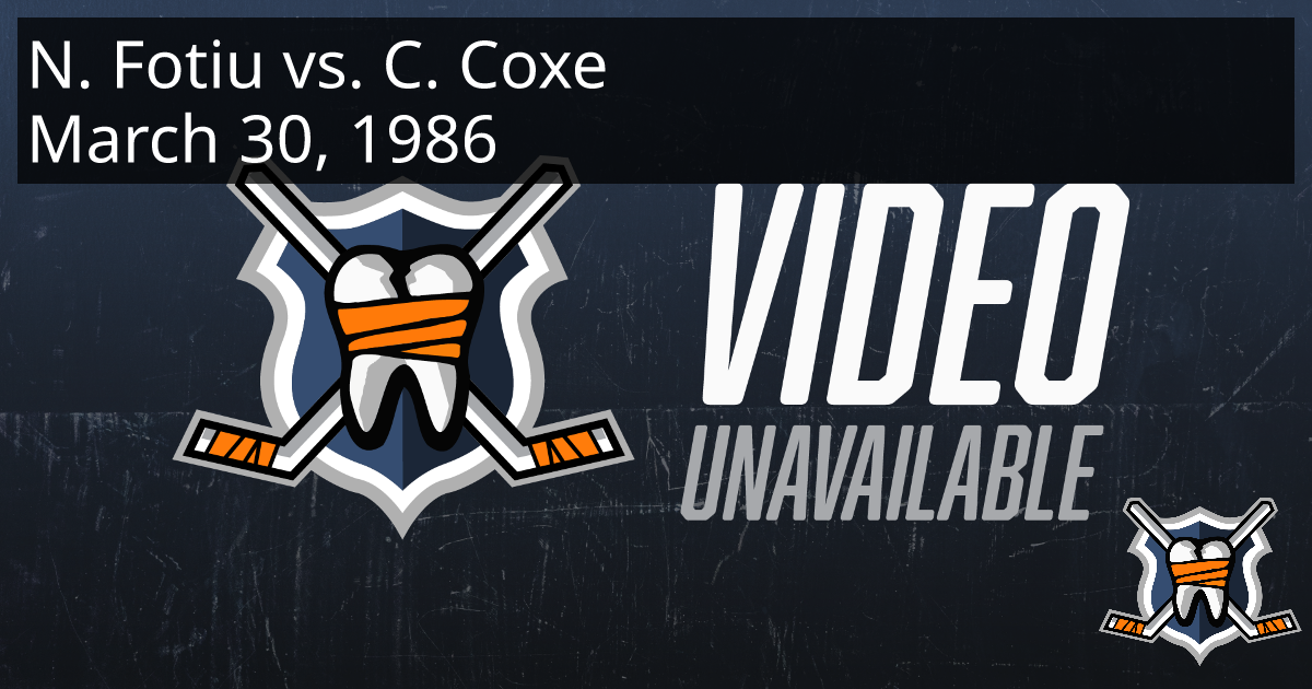 Nick Fotiu vs. Craig Coxe, March 30, 1986 - Calgary Flames vs ...