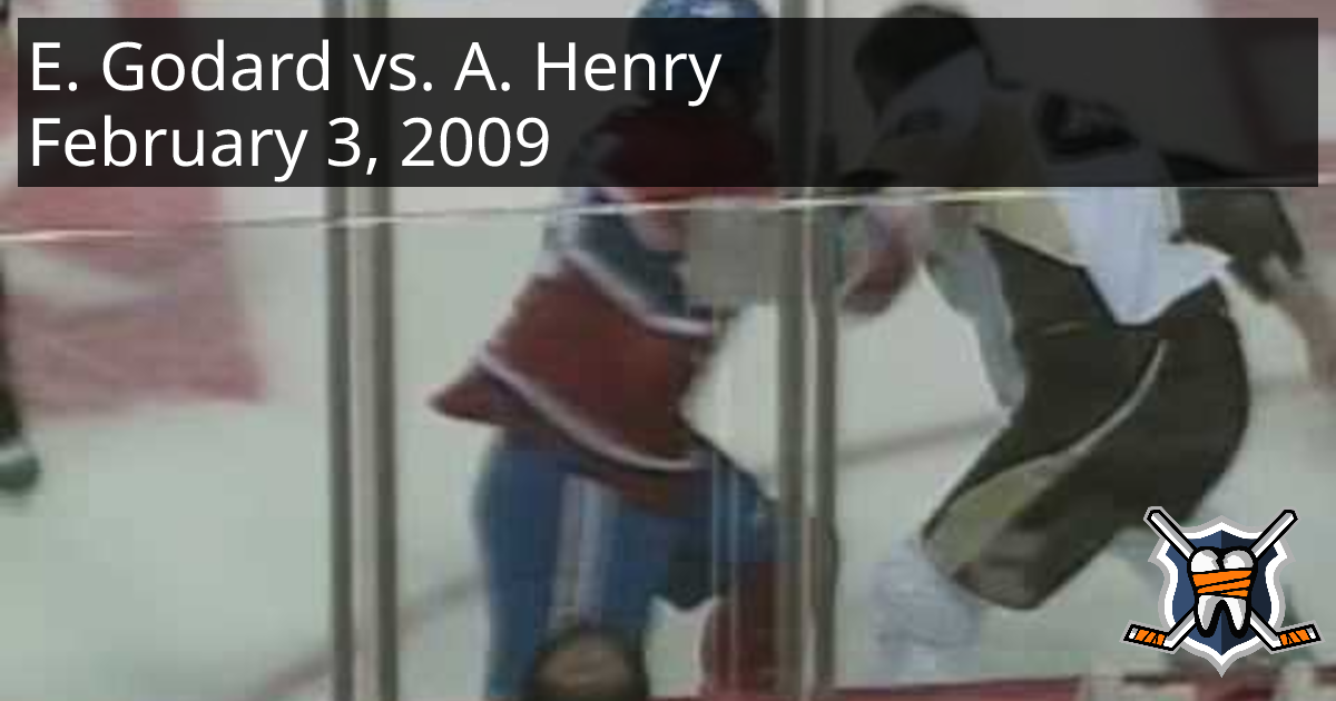 Eric Godard vs. Alex Henry, February 3, 2009 - Pittsburgh Penguins vs ...