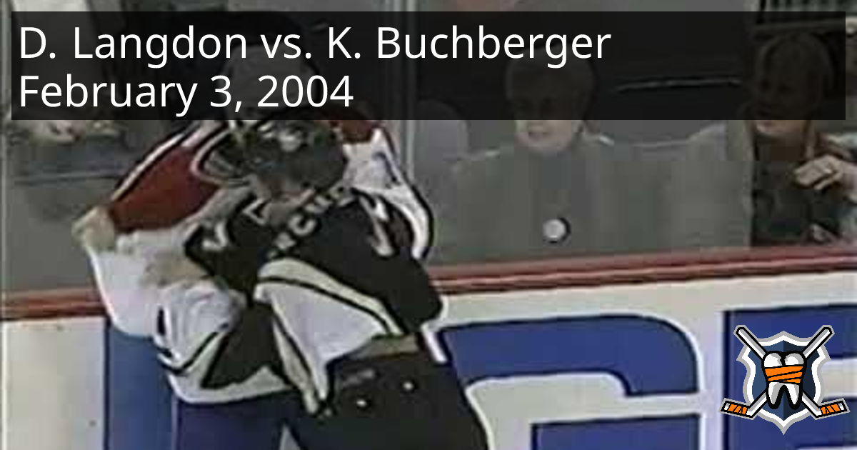 Darren Langdon vs. Kelly Buchberger, February 3, 2004 - Montreal ...