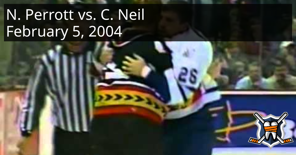 Nathan Perrott vs. Chris Neil, February 5, 2004 - Toronto Maple Leafs ...