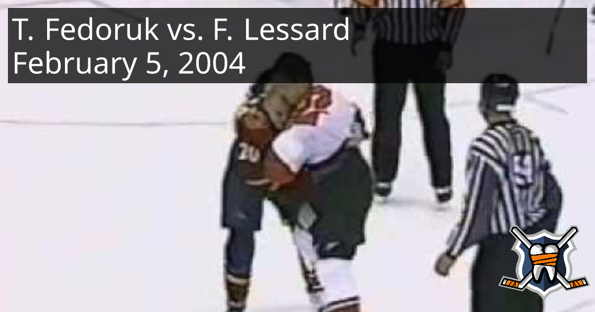 Todd Fedoruk vs. Francis Lessard, February 5, 2004 - Philadelphia ...
