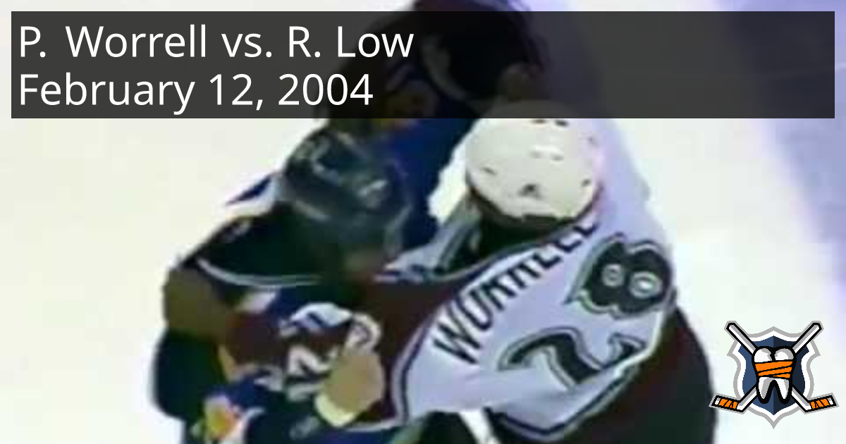 Peter Worrell vs. Reed Low, February 12, 2004 - Colorado Avalanche vs ...