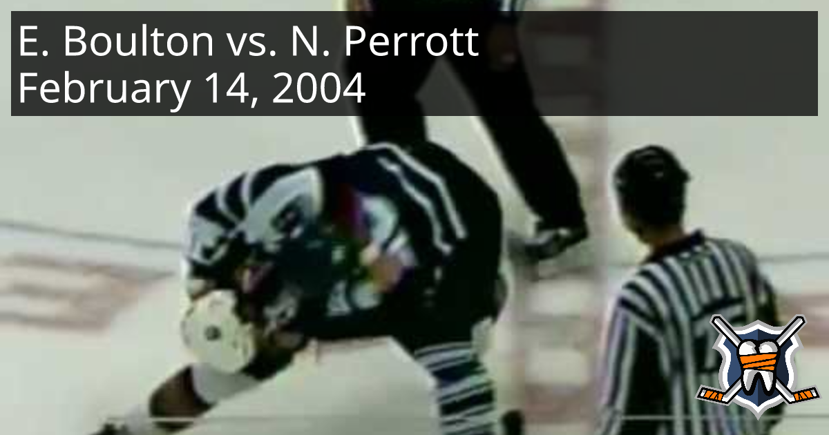 Eric Boulton vs. Nathan Perrott, February 14, 2004 - Buffalo Sabres vs ...