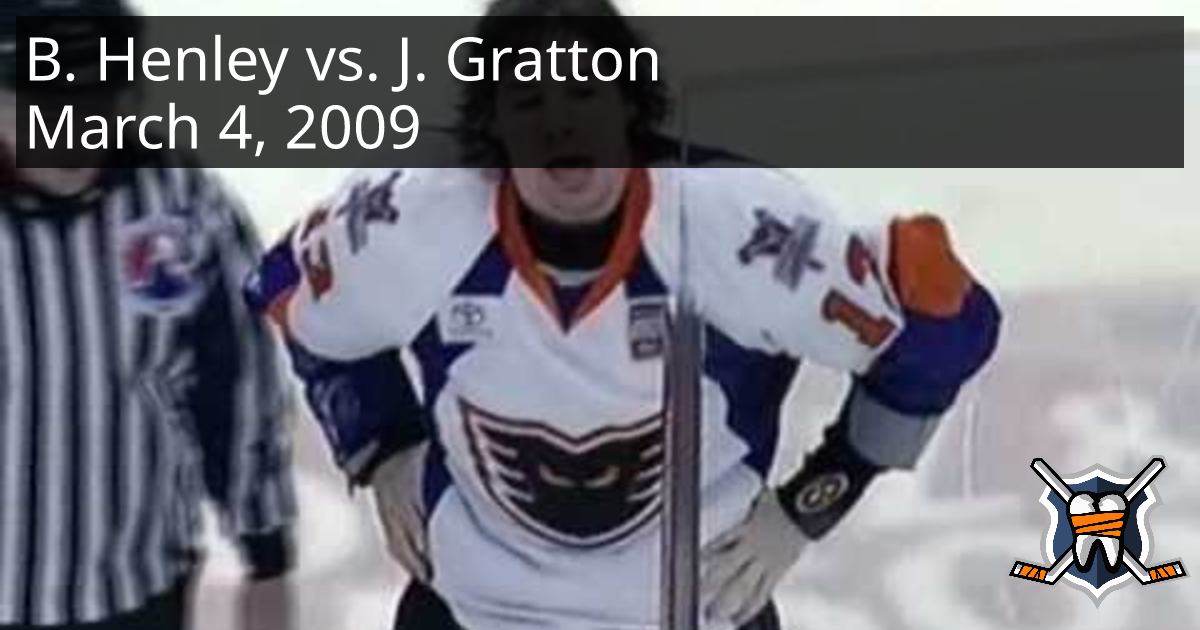 Brent Henley vs. Josh Gratton, March 4, 2009 - Norfolk Admirals vs ...