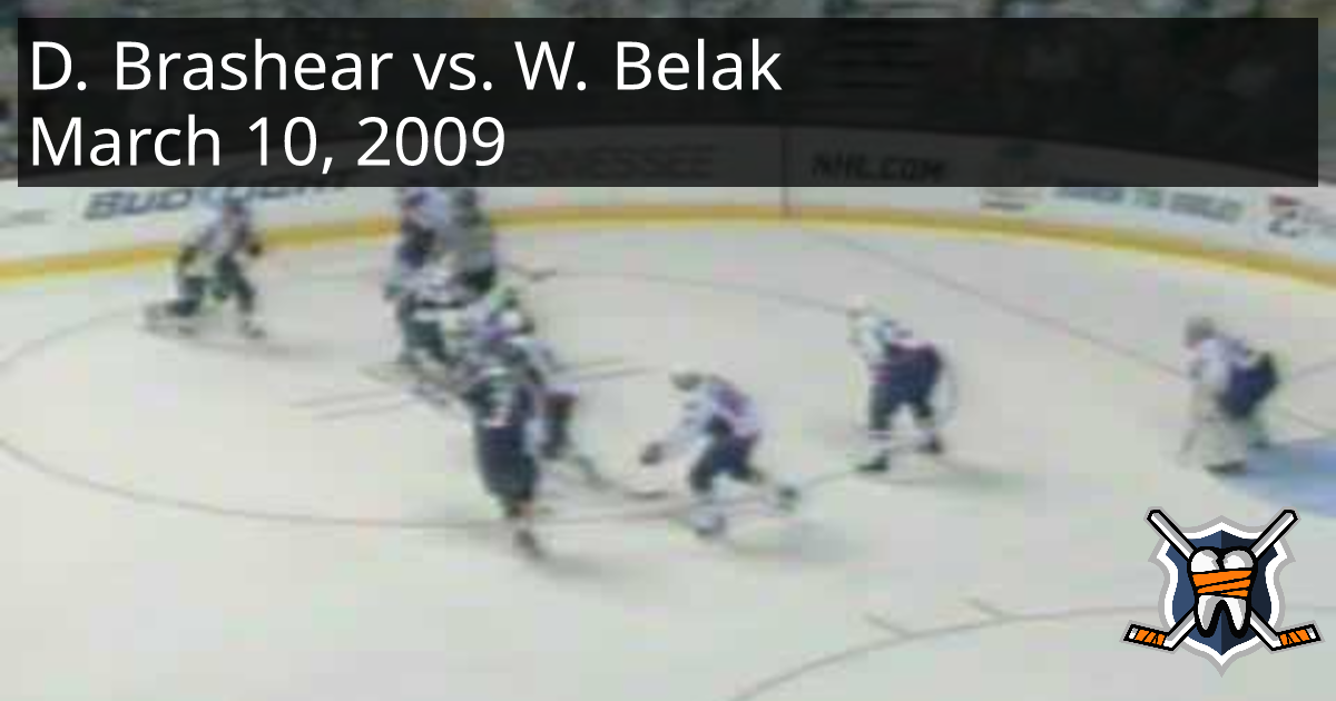 Donald Brashear vs. Wade Belak, March 10, 2009 - Washington Capitals vs ...