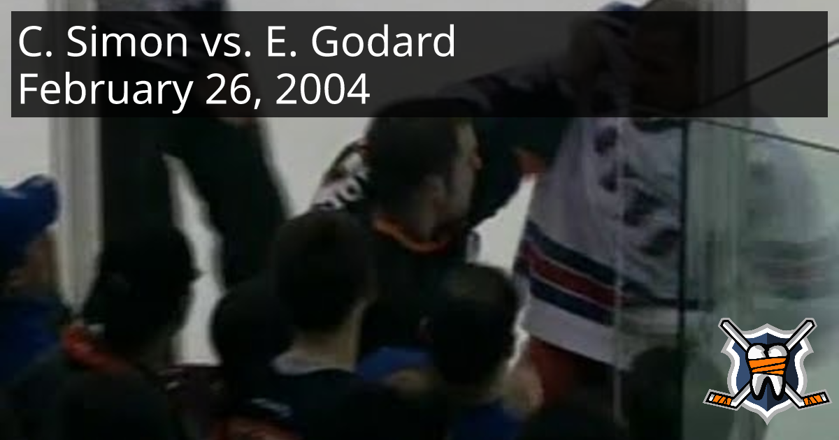Chris Simon vs. Eric Godard, February 26, 2004 - New York Rangers vs ...