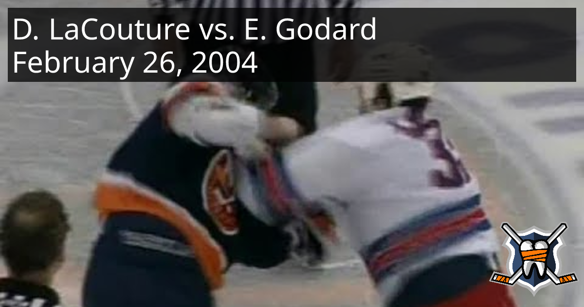Dan LaCouture vs. Eric Godard, February 26, 2004 - New York Rangers vs ...