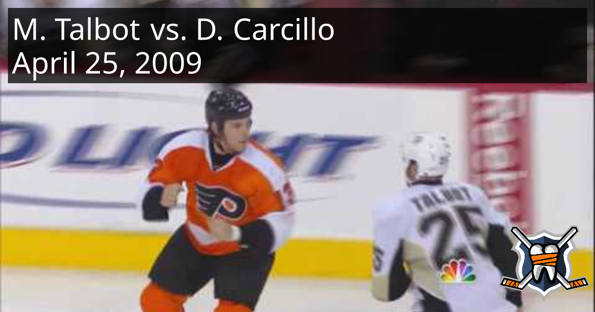 Max Talbot vs. Dan Carcillo, April 25, 2009 - Pittsburgh Penguins vs ...
