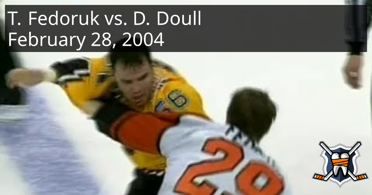 Todd Fedoruk vs. Doug Doull, February 28, 2004 - Philadelphia Flyers vs ...