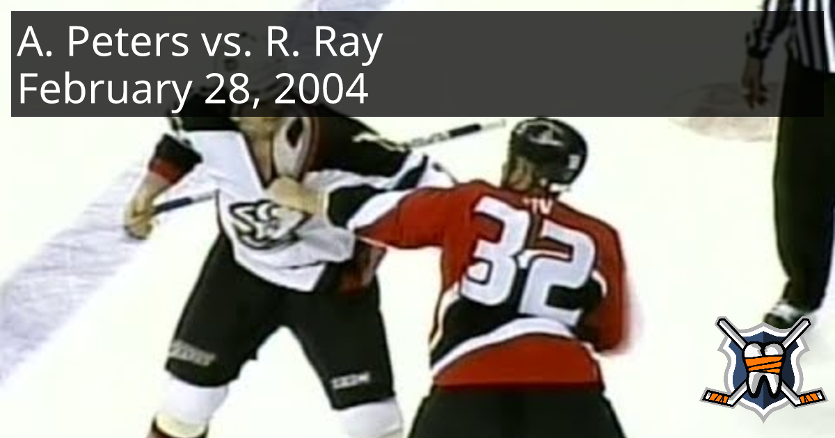 Andrew Peters vs. Rob Ray, February 28, 2004 - Buffalo Sabres vs ...
