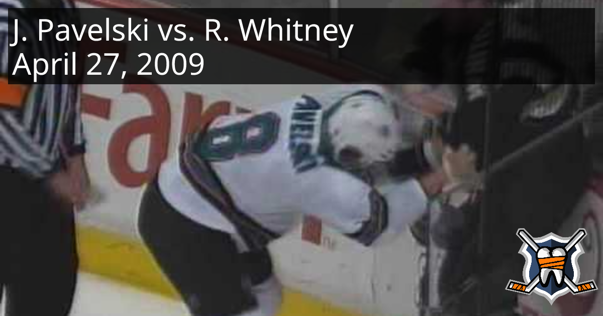 Joe Pavelski vs. Ryan Whitney, April 27, 2009 - San Jose Sharks vs ...