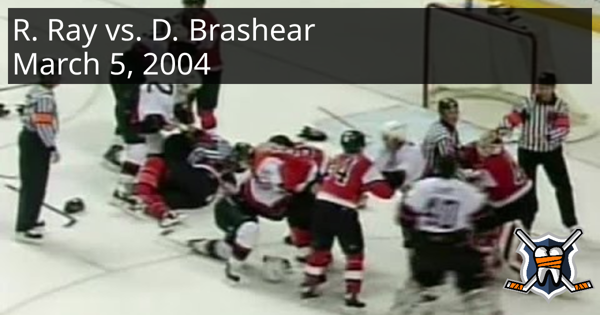 Rob Ray vs. Donald Brashear, March 5, 2004 - Ottawa Senators vs ...