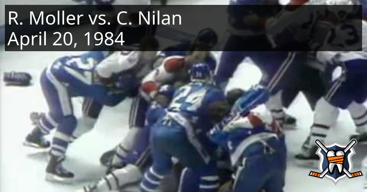 Randy Moller vs. Chris Nilan, April 20, 1984 - Quebec Nordiques vs ...