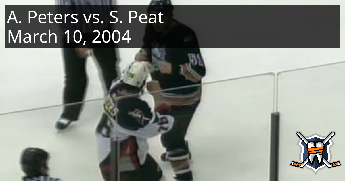 Andrew Peters vs. Stephen Peat, March 10, 2004 - Buffalo Sabres vs ...