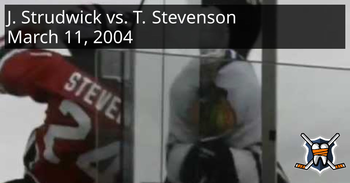 Jason Strudwick vs. Turner Stevenson, March 11, 2004 - Chicago ...