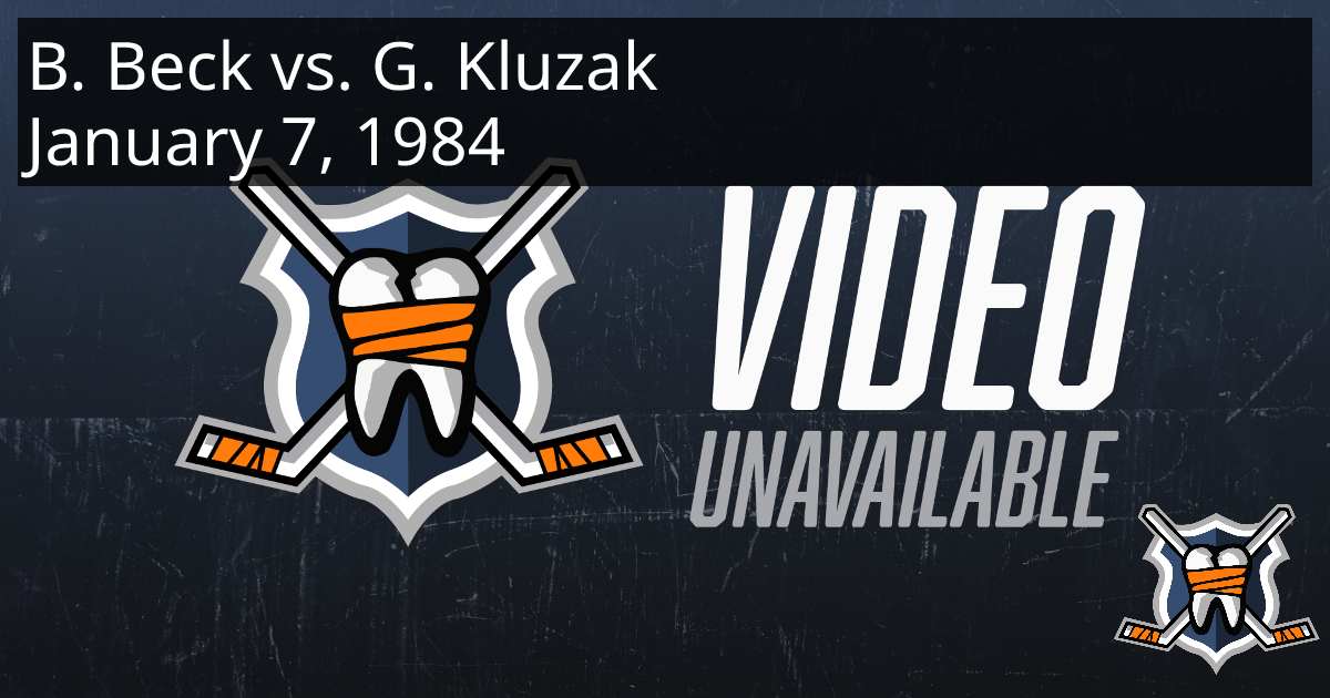 Barry Beck vs. Gord Kluzak, January 7, 1984 - New York Rangers vs ...