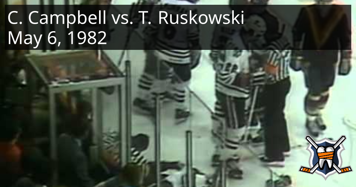Colin Campbell vs. Terry Ruskowski, May 6, 1982 - Vancouver Canucks vs ...