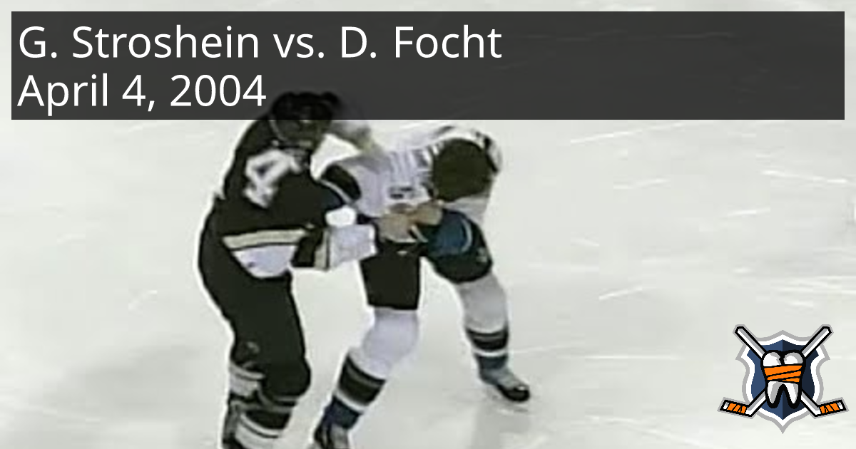 Garret Stroshein vs. Dan Focht, April 4, 2004 - Washington Capitals vs ...