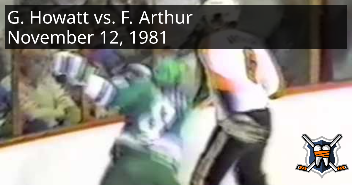 Garry Howatt vs. Fred Arthur, November 12, 1981 - Hartford Whalers vs ...