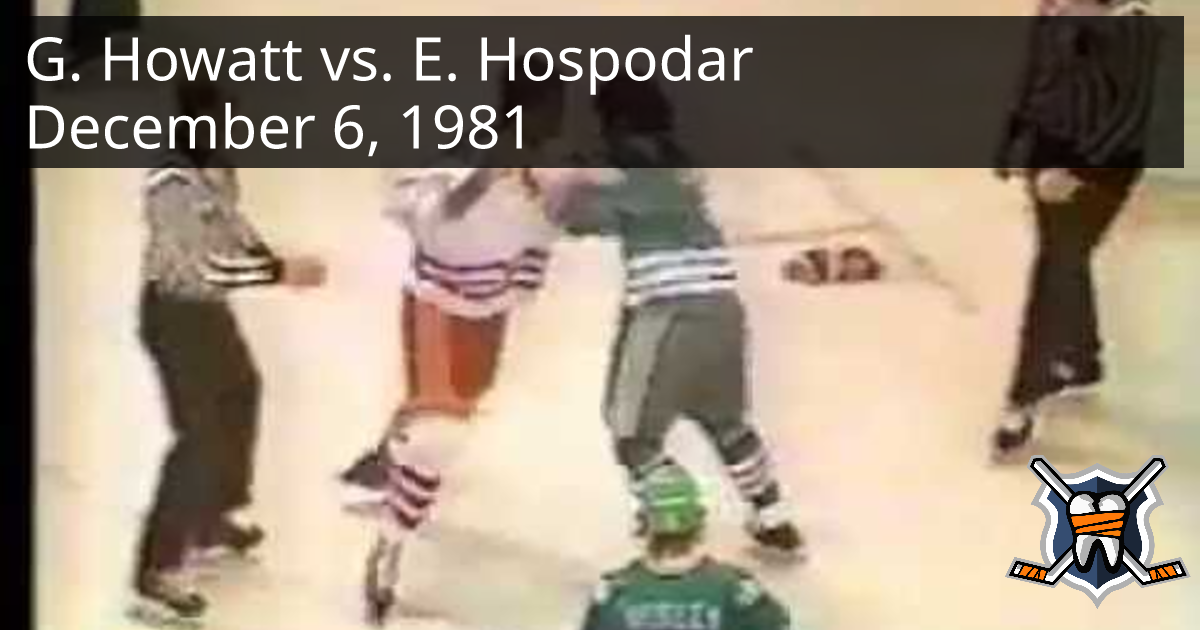 Garry Howatt vs. Ed Hospodar, December 6, 1981 - Hartford Whalers vs ...